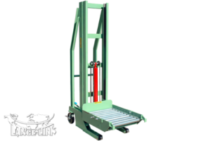 Custom Mobile Lift Cart #29632 - Roller Conveyor | Lange Lift