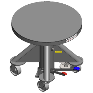 Round Deck Manual Hydraulic Lift Tables | Lange Lift