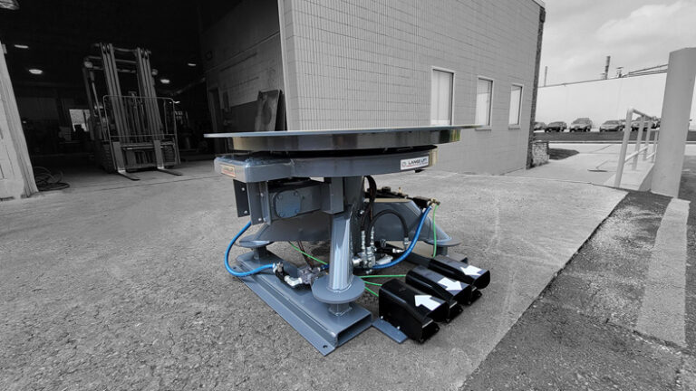 Custom Air Powered Lift & Rotate Hydraulic Table #38220