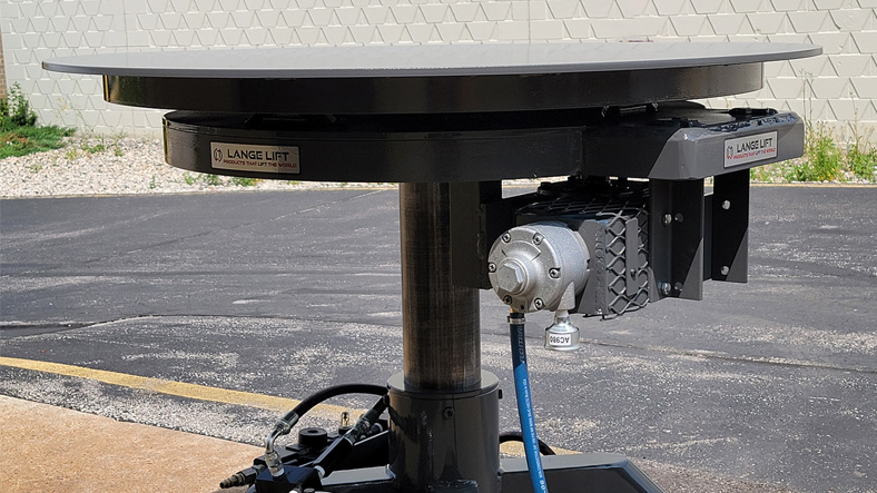 Custom Air Powered Lift & Rotate Hydraulic Table #38220
