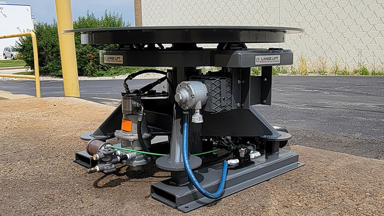 Custom Air Powered Lift & Rotate Hydraulic Table #38220