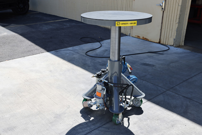 Modified Air Powered Hydraulic Lift Table #40567 for Aerospace