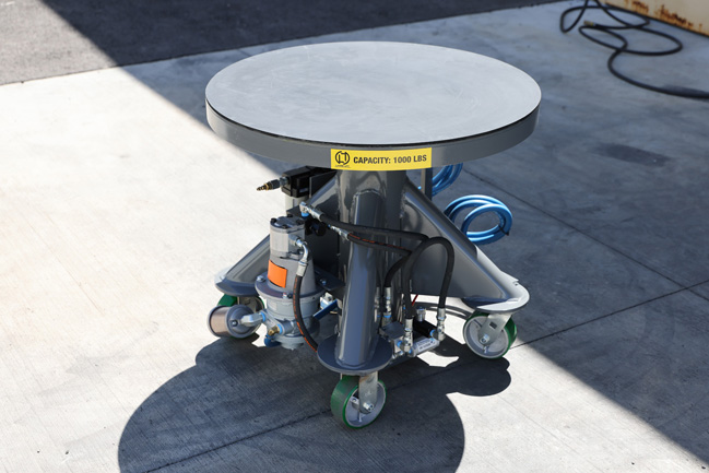 Modified Air Powered Hydraulic Lift Table #40567 for Aerospace