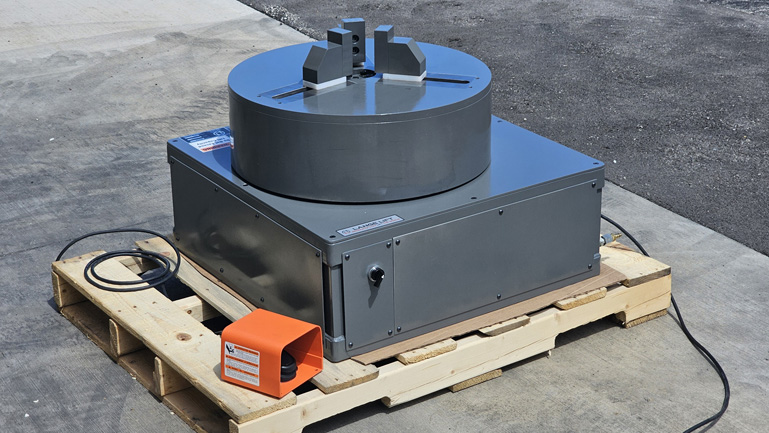 Air Powered, Pneumatic Clamping Turntable for Custom Parts